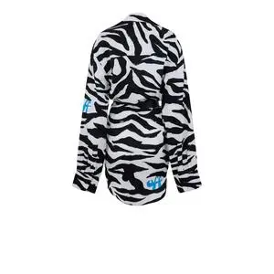 Off-White Zebra Print Shirt Dress