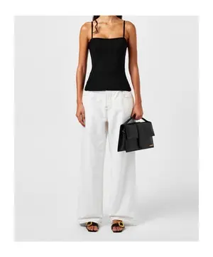 Jacquemus Sleeveless Ribbed Camisole - Black