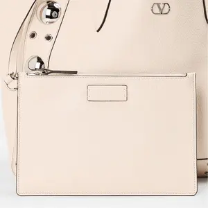 Valentino Garavani Studded Logo Detail Tote Bag - Nude