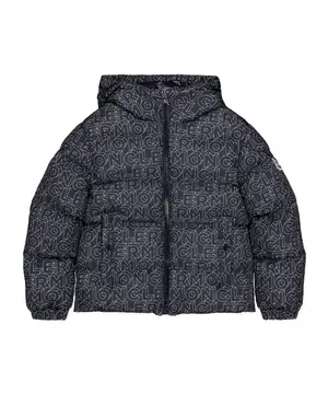 Moncler Logo Patch Hooded Down Jacket