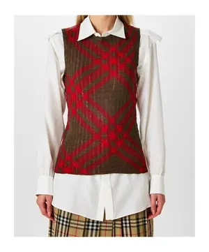Burberry Check Knit Tank Top