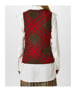 Burberry Check Knit Tank Top