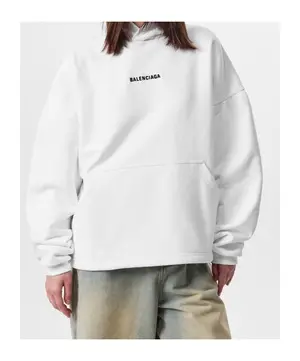 Balenciaga Logo Hoodie - White
