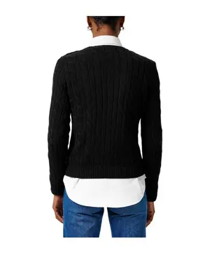 Ralph Lauren Button-trim Cable Knit Jumper