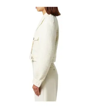 Givenchy Cropped Tweed Jacket With Golden-finish 4g Buttons - White