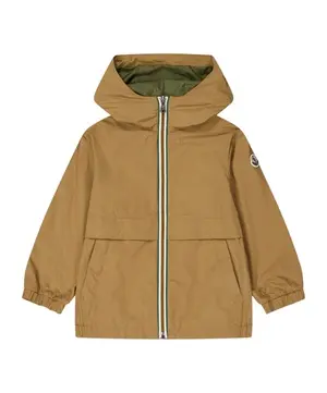 Moncler Logo Hooded Jacket - Brown