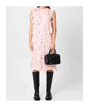 Prada Sablé Sleeveless Dress With Bow Detail
