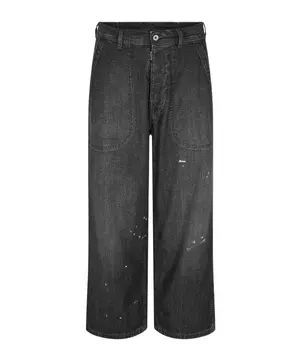 MAISON MARGIELA Belt-lined Denim Trousers - Black