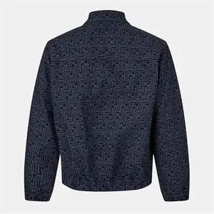 Fendi Printed Zip-up Denim Jacket - Black