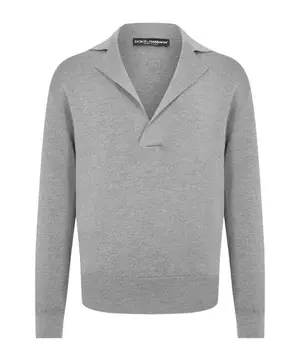 Dolce & Gabbana Wool V-neck Sweater With Dg Embroidery