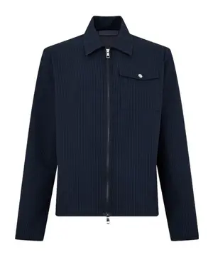 Moncler Zippered Long Sleeve Casual Jacket - Black