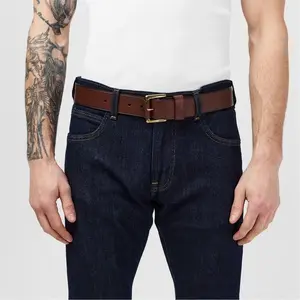 Polo Ralph Lauren Pebbled Leather Belt With Embossed Logo