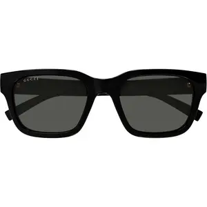 Gucci Rectangular Sunglasses With Branded Temples