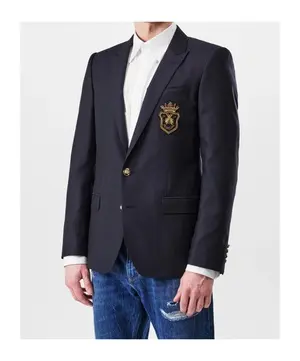 Dolce & Gabbana Single-button Embossed Patch Suit Jacket