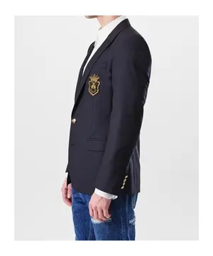Dolce & Gabbana Single-button Embossed Patch Suit Jacket