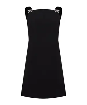 Prada Cady Mini Dress - Black