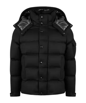 Moncler Vezere Long Sleeve Down Jacket With Hood - Black