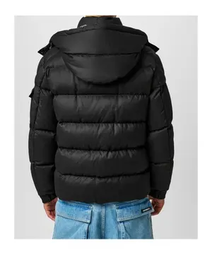 Moncler Vezere Long Sleeve Down Jacket With Hood - Black