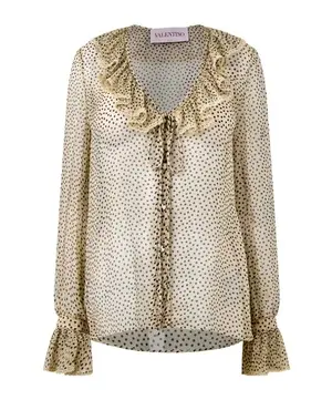 Valentino Garavani Long Sleeve Graphic Print Shirt