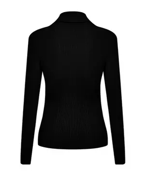 Gucci Fine Rib Long Sleeve Polo Shirt