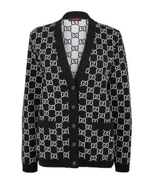 Gucci Gg Reversible Jacquard Cardigan
