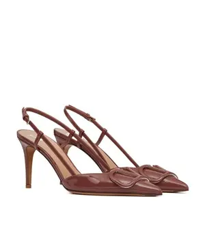 Valentino Garavani Vlogo Signature Pointed Toe Slingback Pumps