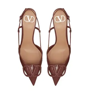 Valentino Garavani Vlogo Signature Pointed Toe Slingback Pumps