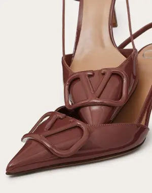 Valentino Garavani Vlogo Signature Pointed Toe Slingback Pumps