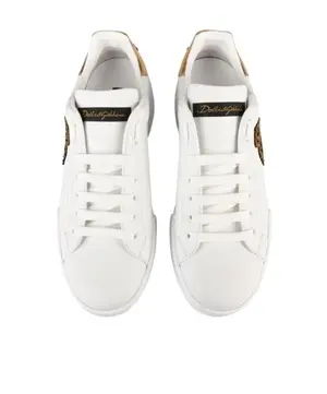 Dolce & Gabbana Crown Leather Portofino Trainers