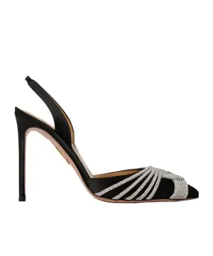 AQUAZZURA Gatsby Sling 105 High Heel - Black