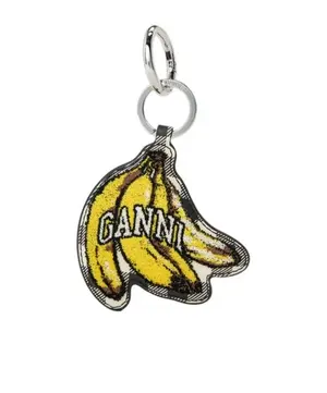 GANNI Banana Keyring - Black