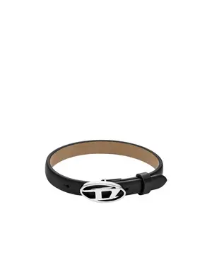 DIESEL® Leather Stackable Bracelet With Stud Closure