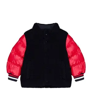 Moncler Logo Patch Down Jacket - Black