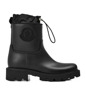 Moncler Kickstream Logo Ankle Boots - Black