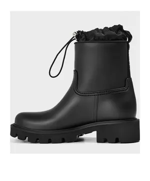 Moncler Kickstream Logo Ankle Boots - Black