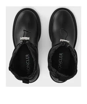 Moncler Kickstream Logo Ankle Boots - Black