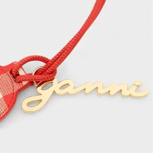 GANNI Heart Shaped Pendant Keychain