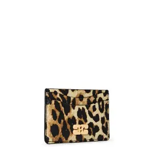 GANNI Leopard Print Card Holder