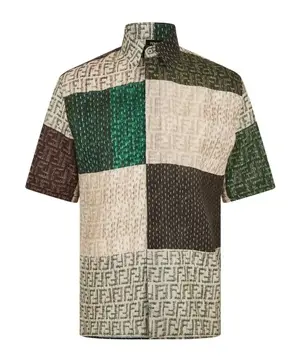 Fendi Linen Ff Print Shirt - Nude