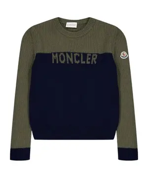 Moncler Color-block Long-sleeve Sweater
