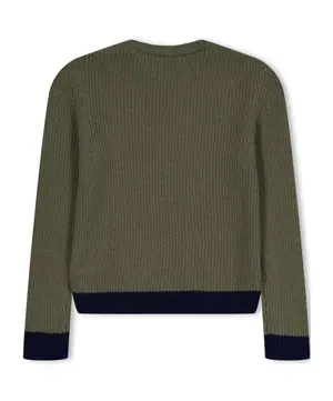 Moncler Color-block Long-sleeve Sweater