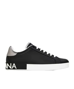 Dolce & Gabbana Logo Portofino Leather Low-top Trainers