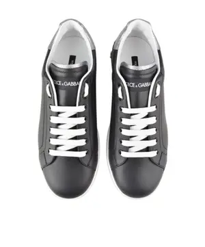 Dolce & Gabbana Logo Portofino Leather Low-top Trainers