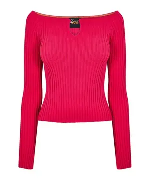 Hugo Boss Simple Knitted Sweater - Red