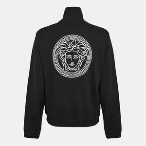 Versace Medusa Print Fleece Jacket - Black