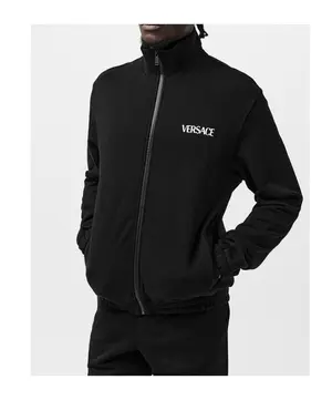 Versace Medusa Print Fleece Jacket - Black