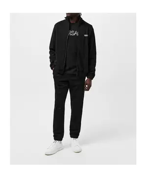 Versace Medusa Print Fleece Jacket - Black