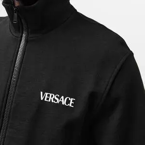 Versace Medusa Print Fleece Jacket - Black
