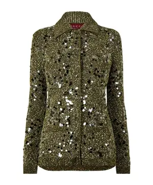 Gucci Sequin Knit Cardigan