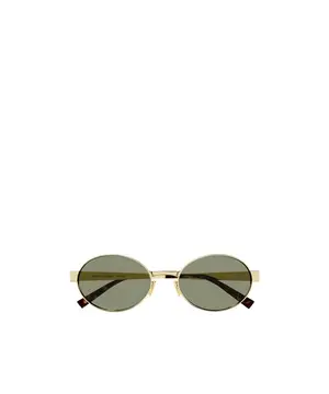 Saint Laurent Saint Laurent Oval Frame Full Rim Sunglasses Gray